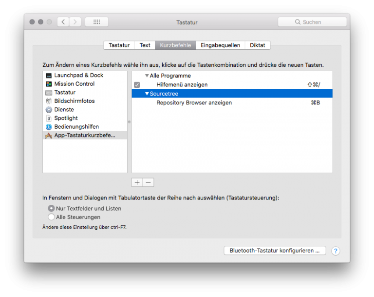 Tastenbelegung für Sourcetree ändern - Der Panda